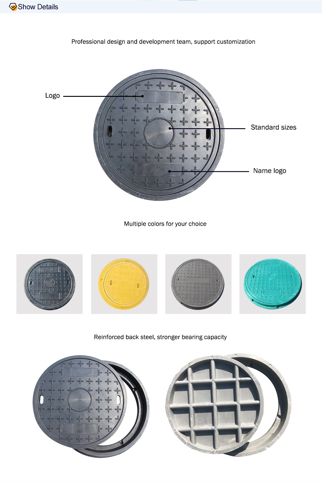 Frp Manhole Cover supplier_Manufacturer_factory - Liaocheng Runyu road ...